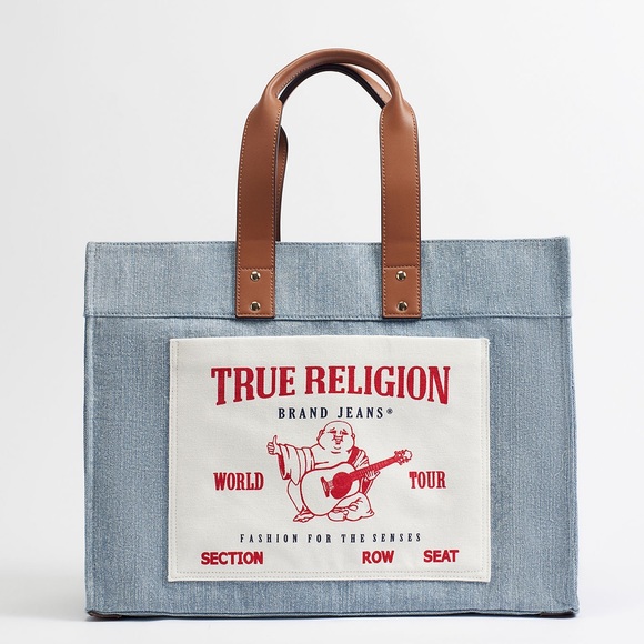 True Religion | Bags | True Religion Denim Logo Tote Bag | Poshmark